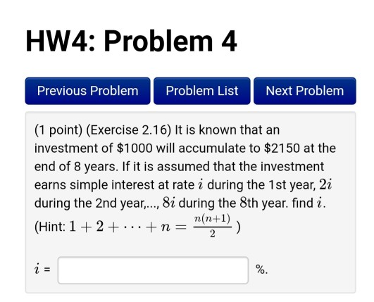 Solved HW4: Problem 4 Previous Problem Problem List Next | Chegg.com Solved HW4: Problem 4 Previous Problem Problem List Next | Chegg.com
