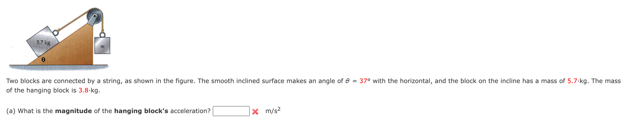 Solved Two blocks are connected by a string, as shown in the | Chegg.com