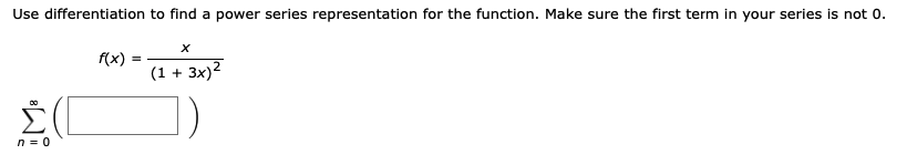 Solved Use differentiation to find a power series | Chegg.com
