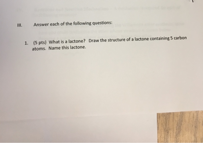 Solved Answer each of the following questions: (5 pts) What | Chegg.com