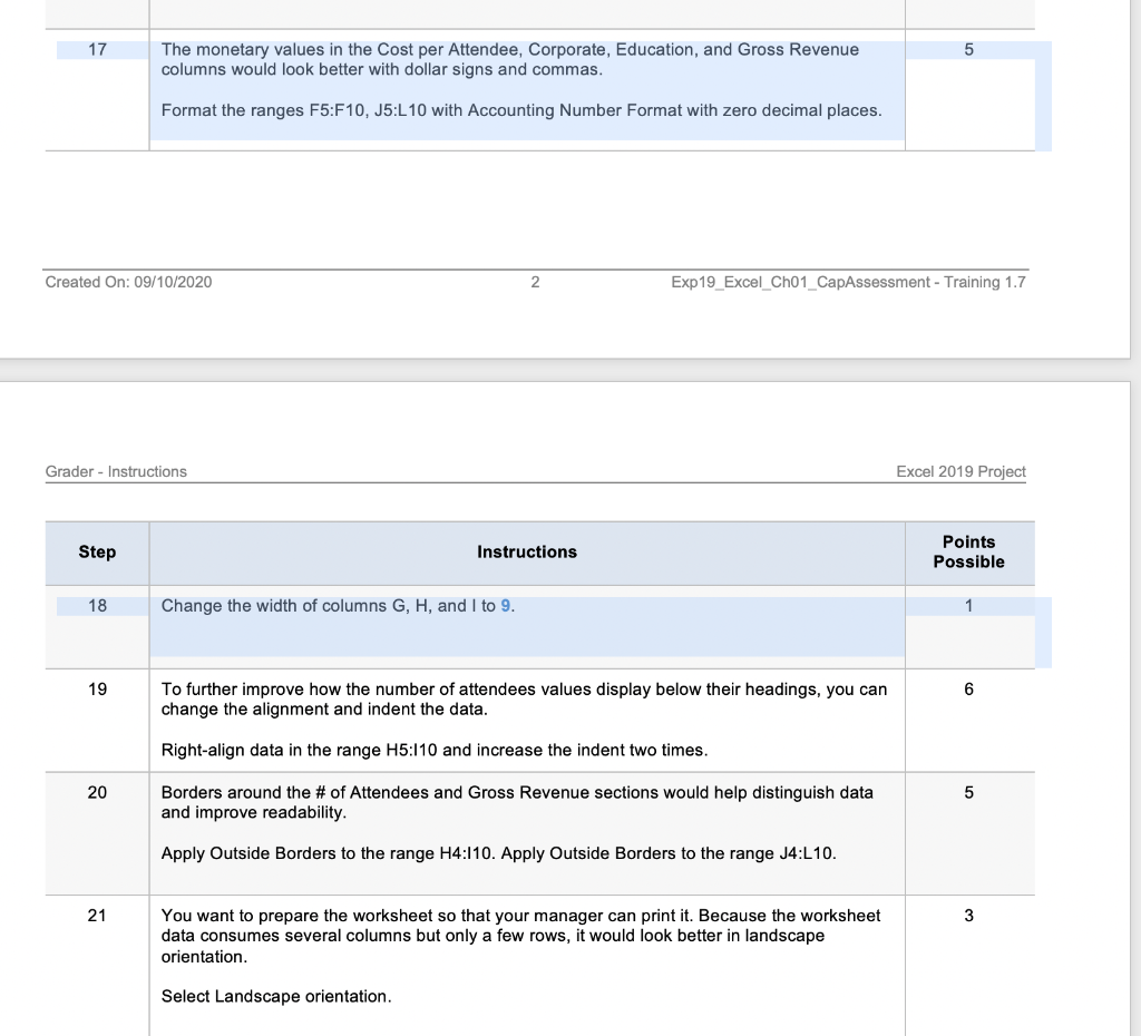 Solved 1 0 Start Excel. Download and open the file named | Chegg.com