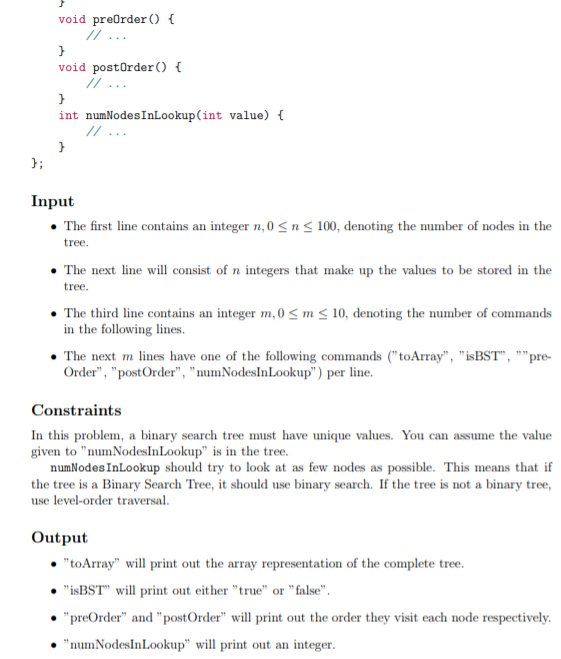 Solved For this problem, we will implement a Complete tree | Chegg.com