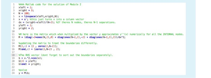 The code provided solves the boundary value problem | Chegg.com