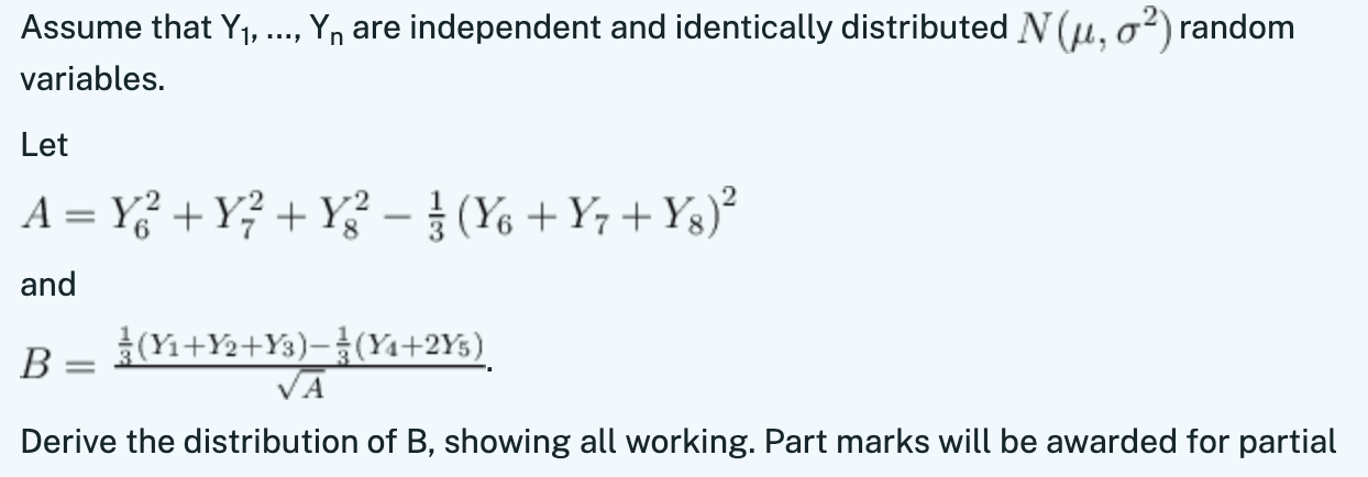 Solved Assume that Y1,…,Yn are independent and identically | Chegg.com