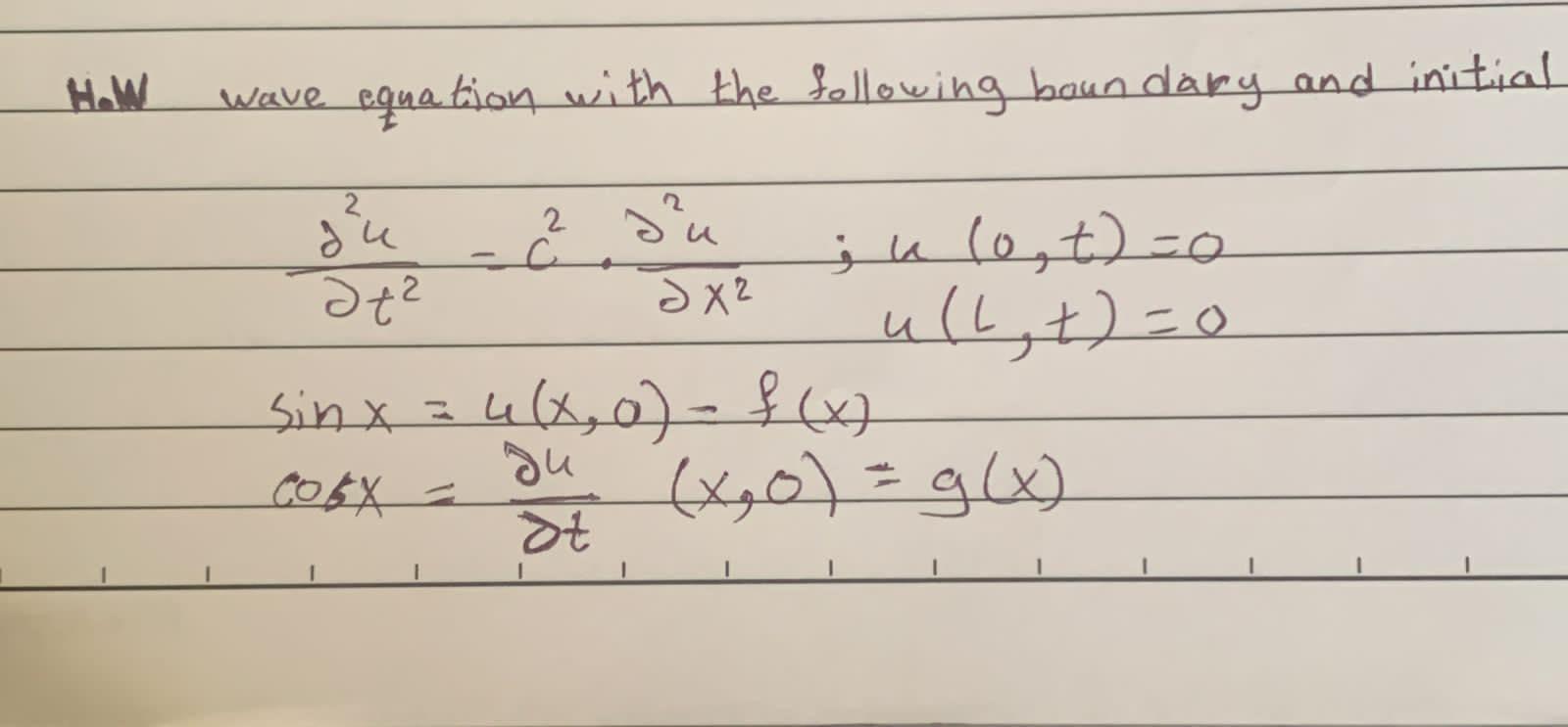 Solved HW wave equation with the following boundary and | Chegg.com
