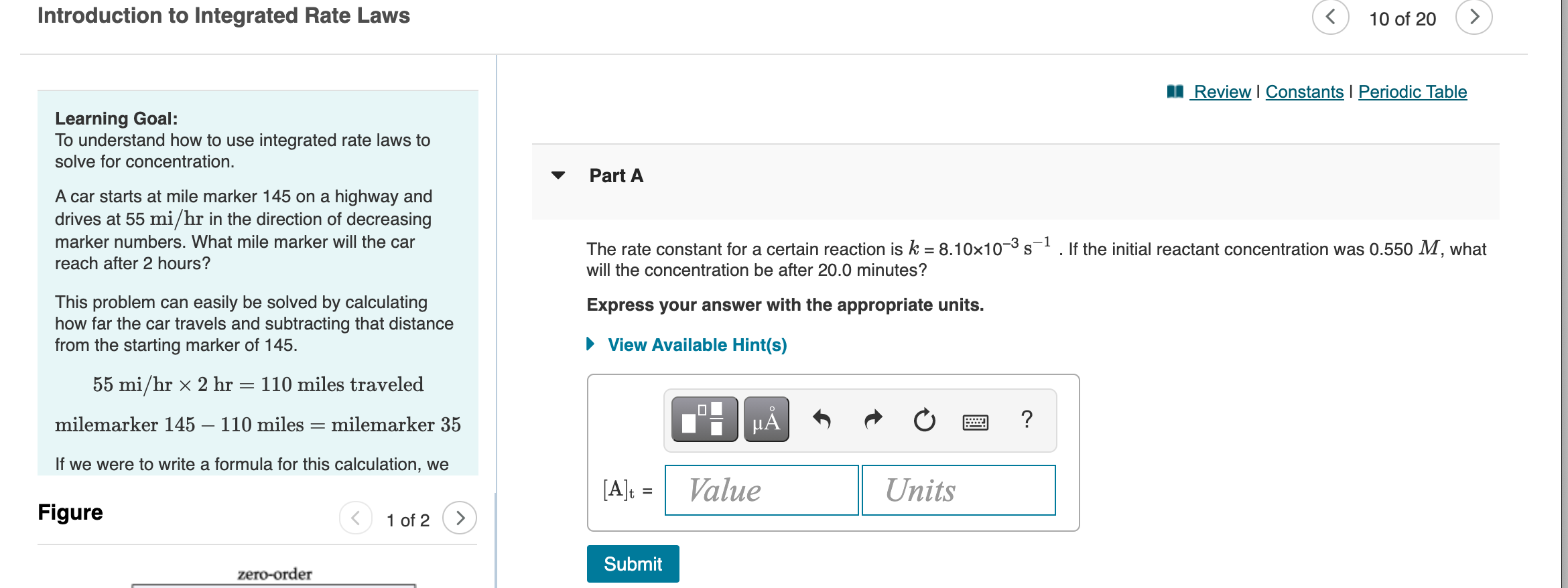 Solved Introduction to Integrated Rate Laws