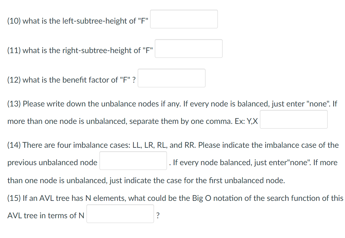 Solved Please answer each question for the tree below by | Chegg.com