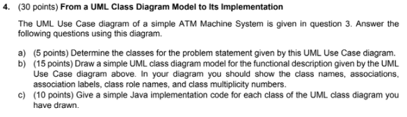 Solved 4. (30 points) From a UML Class Diagram Model to its | Chegg.com