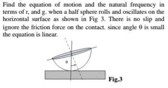 Solved Find the equation of motion and the natural frequency | Chegg.com