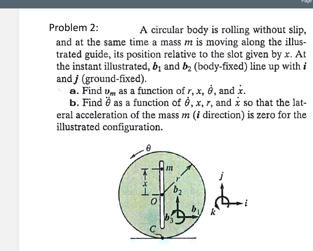 Solved Page Problem 2: A circular body is rolling without | Chegg.com