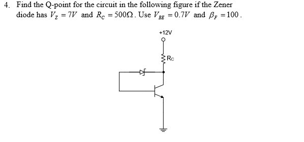 Solved Find the Q-point for the circuit in the following | Chegg.com