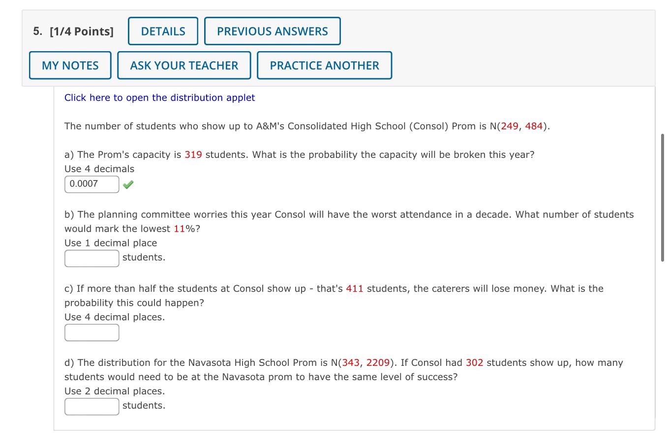 Solved Click here to open the distribution applet The number | Chegg.com