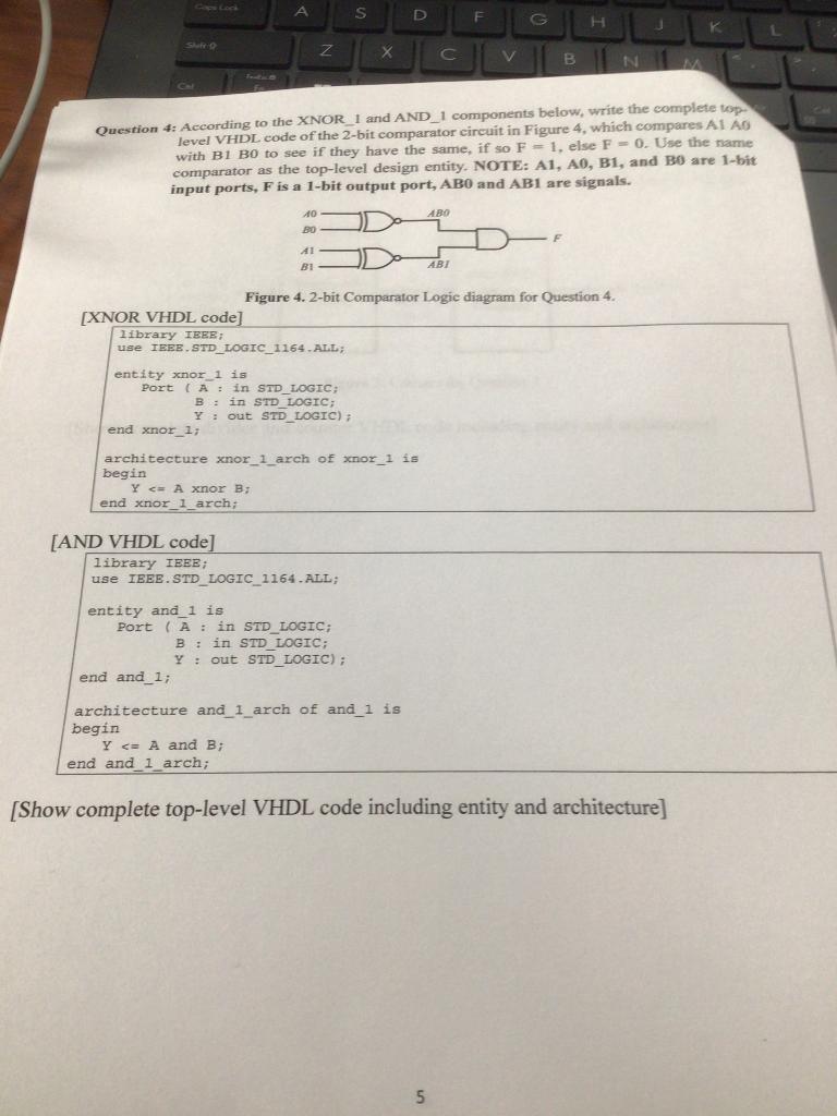 Solved Question 4: According to the XNOR_1 and AND_ 1 | Chegg.com