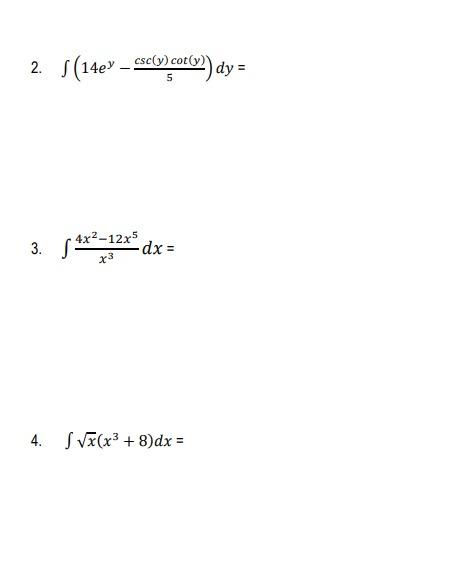 Solved Find the following indefinite integrals. All of these | Chegg.com