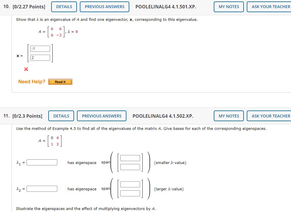 Solved 10. [0/2.27 Points] DETAILS PREVIOUS ANSWERS | Chegg.com