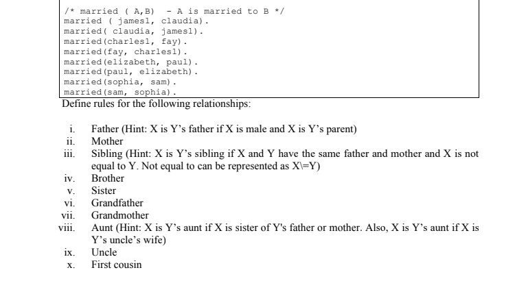 Solved Q1 (2x10): Consider the following facts in a Prolog | Chegg.com