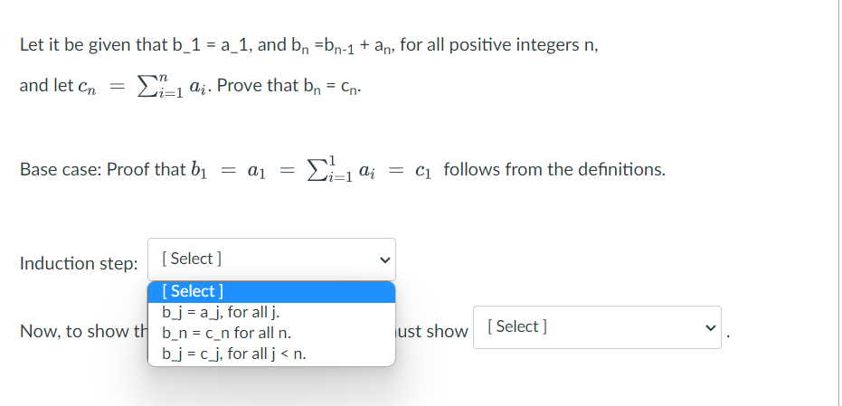 Solved Let it be given that b−1=a−1, and bn=bn−1+an, for all | Chegg.com