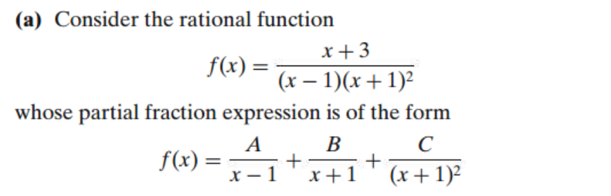 Solved (a) Consider the rational function x + 3 f(x)= (x - | Chegg.com