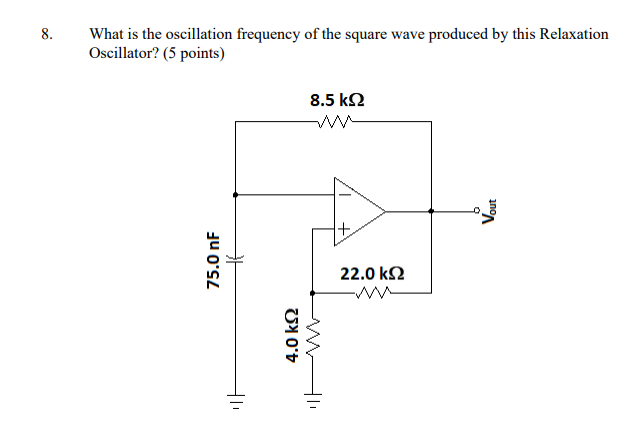 Solved What is the oscillation frequency of the square wave | Chegg.com
