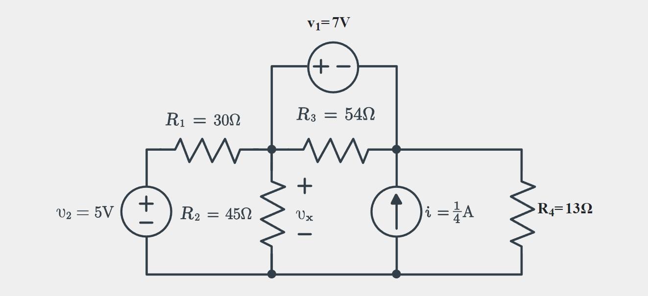 Solved Find Vx using the superposition theorem | Chegg.com