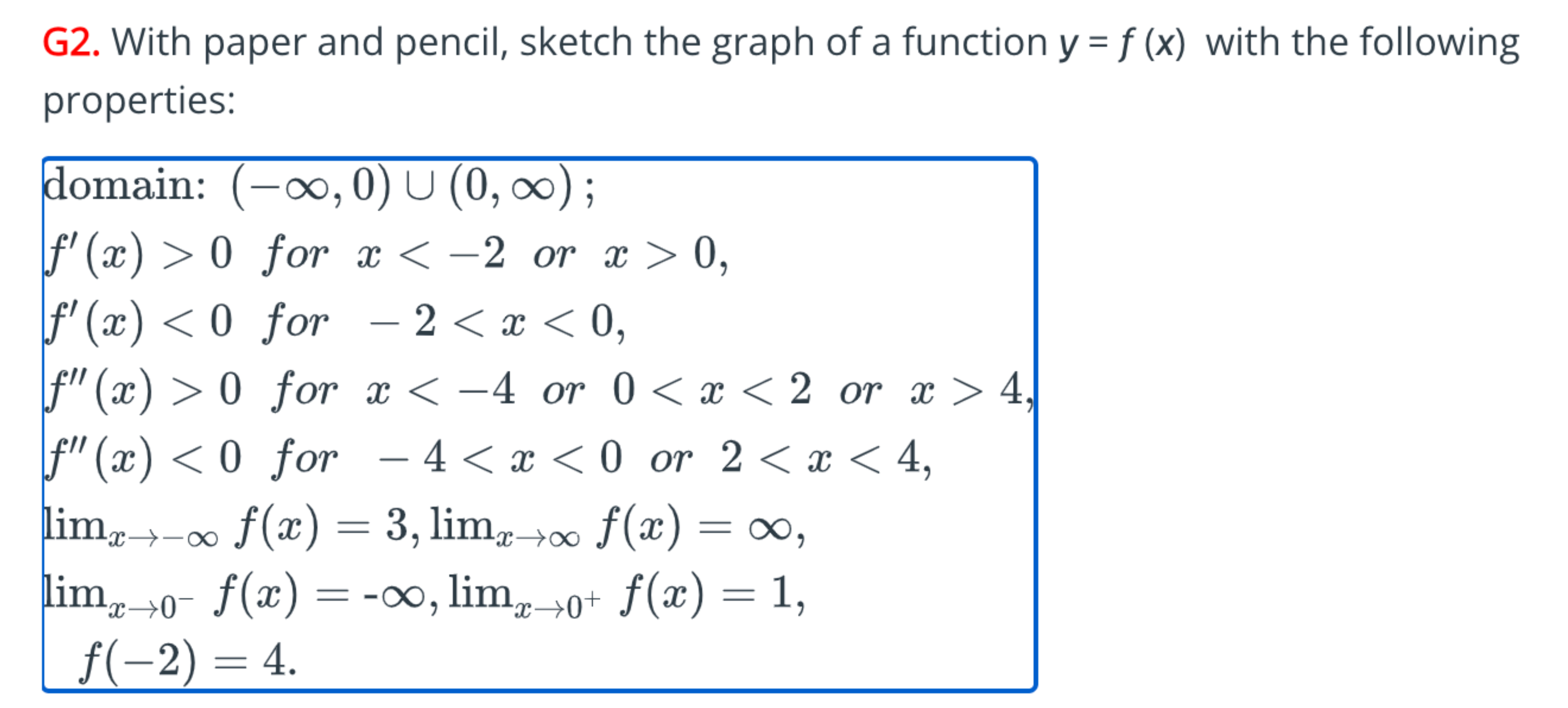 Solved G2. ﻿With paper and pencil, sketch the graph of a | Chegg.com