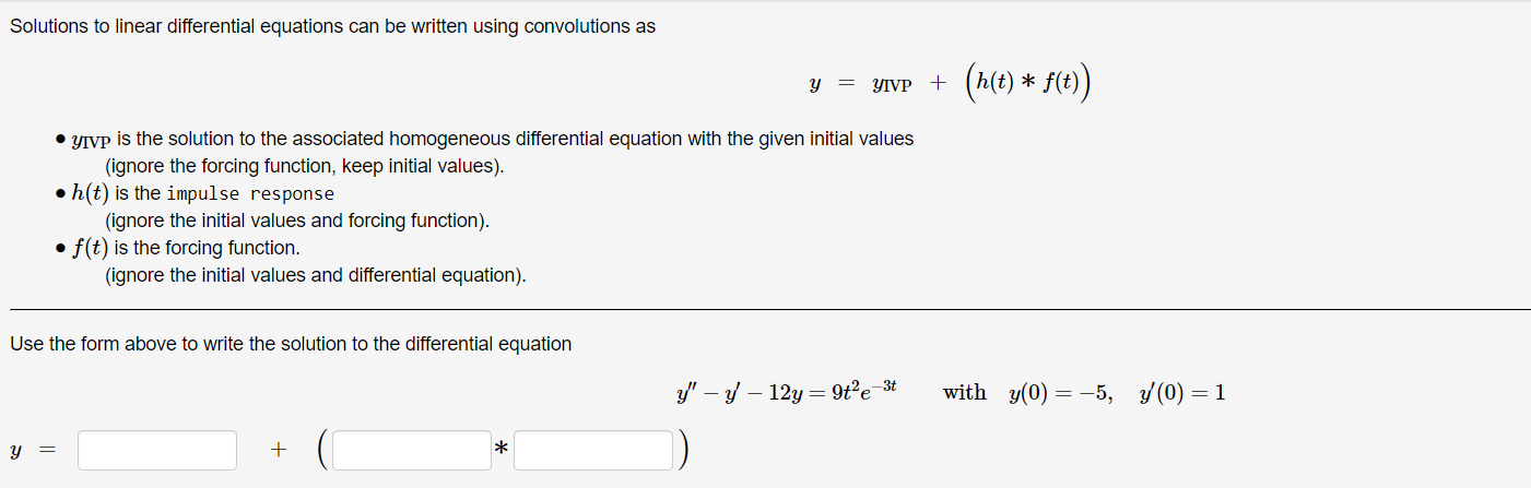 Solved Solutions to linear differential equations can be | Chegg.com