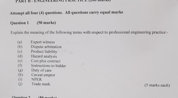 Solved Attempt all four (4) questions. All questions carry | Chegg.com