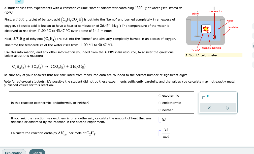 Solved A student runs two experiments with a constant-volume | Chegg.com