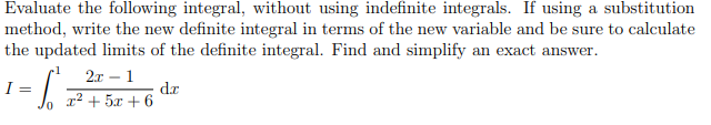 Solved Evaluate the following integral, without using | Chegg.com