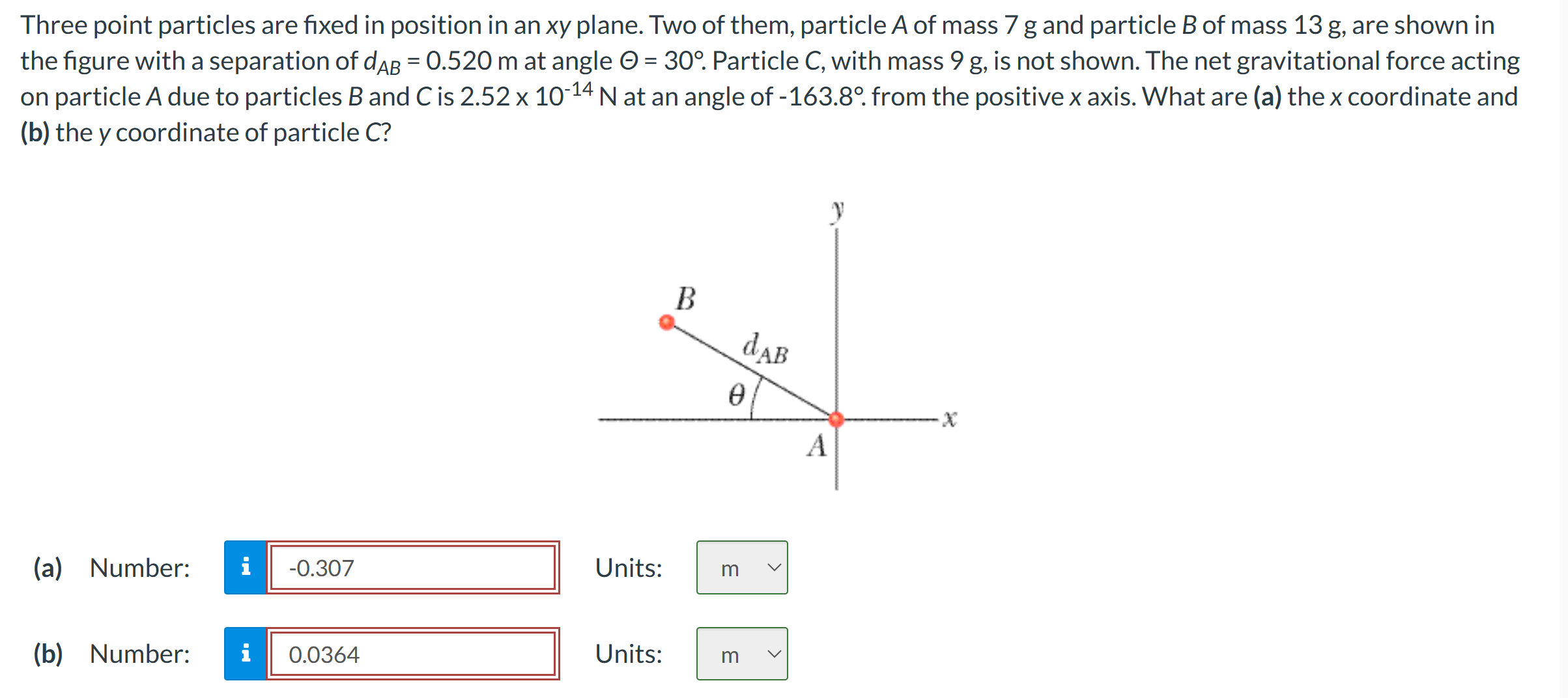 Solved Three point particles are fixed in position in an xy | Chegg.com