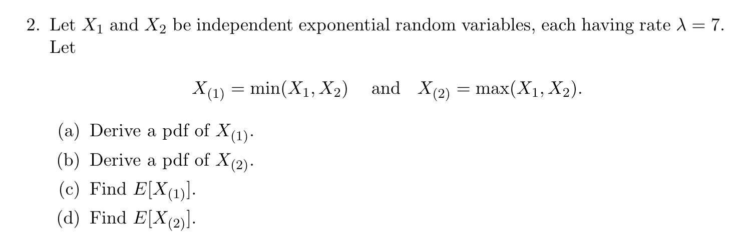 Solved Let x1 ﻿and x2 ﻿be independent exponential random | Chegg.com