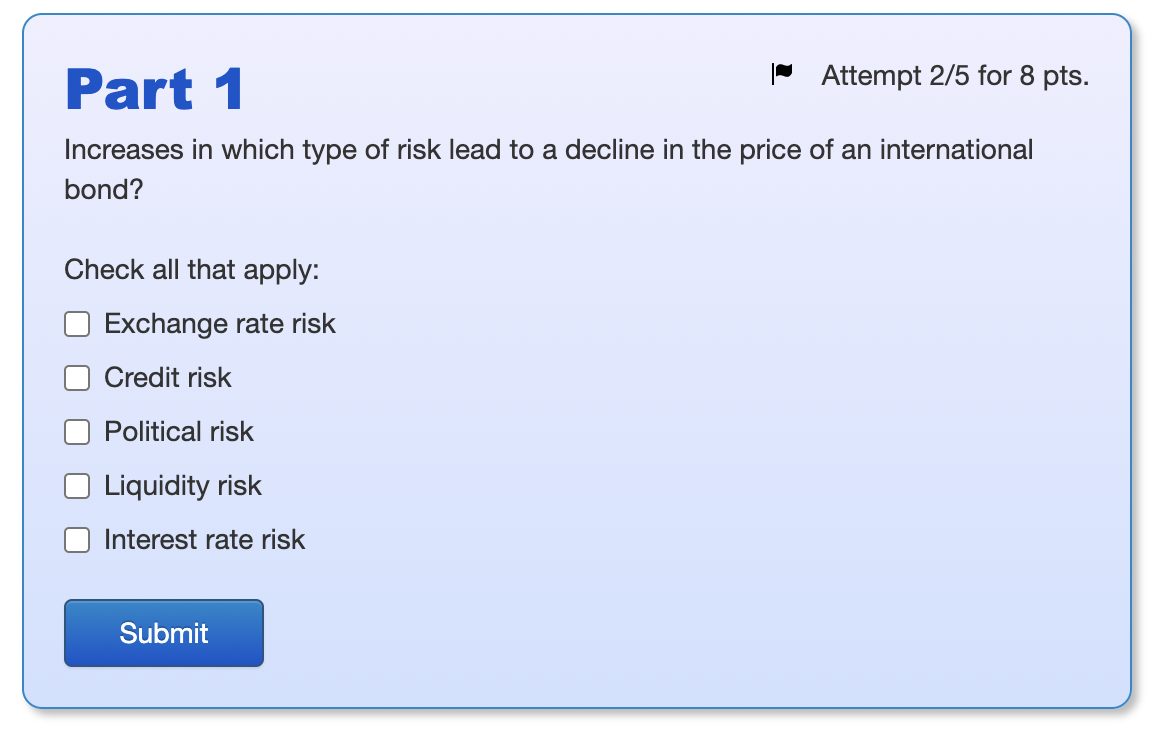 Solved Part 1 | Attempt 2/5 for 8 pts. Increases in which | Chegg.com