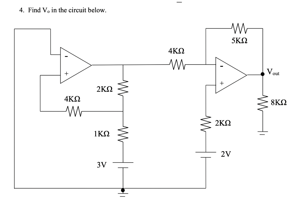 Solved 4. Find Vo in the circuit below. | Chegg.com