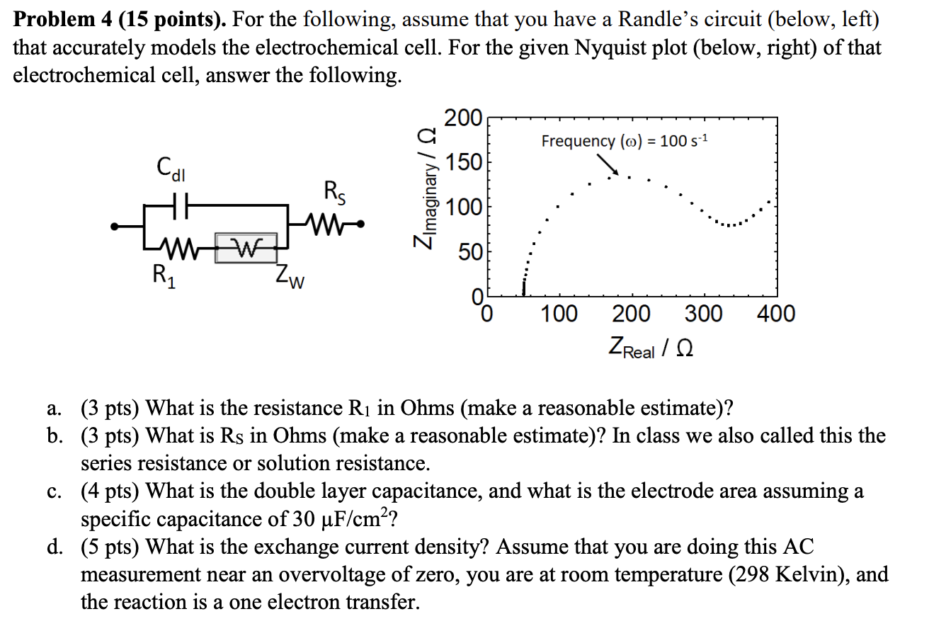 Solved Problem 4 (15 points). For the following, assume that | Chegg.com
