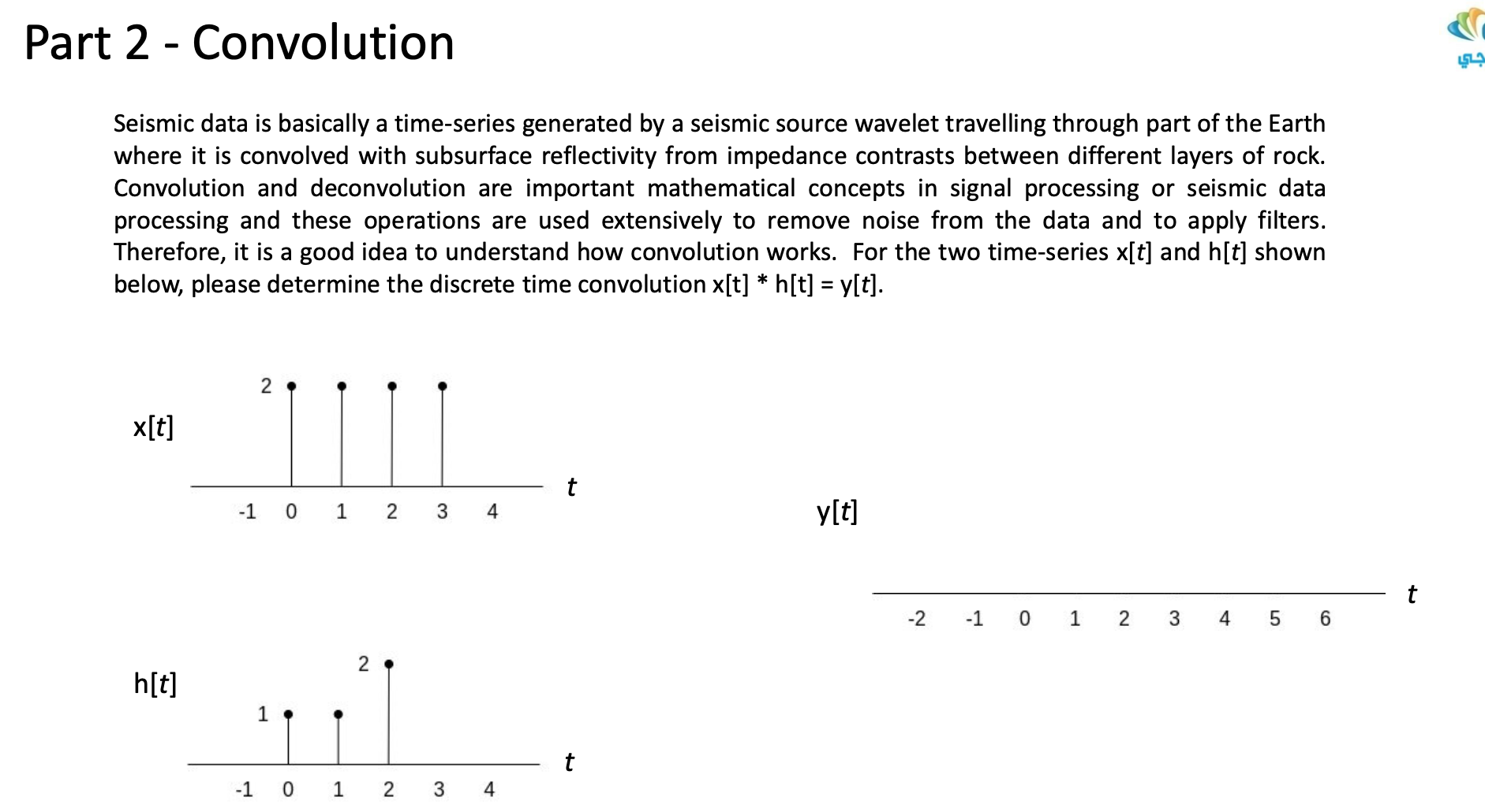 Seismic data is basically a time-series generated by | Chegg.com