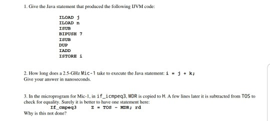 Solved 1 Give The Java Statement That Produced The 