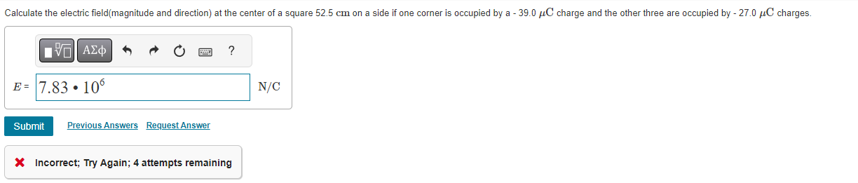 Solved * Incorrect; Try Again; 4 attempts remaining | Chegg.com