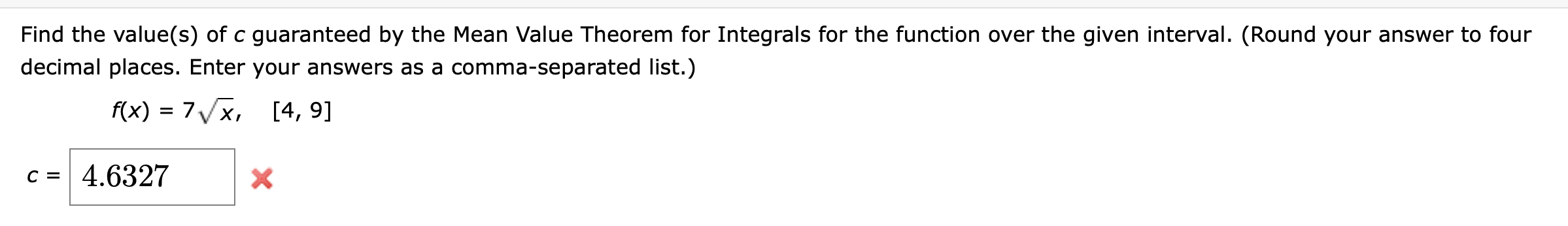 Solved Find the value(s) of c guaranteed by the Mean Value | Chegg.com
