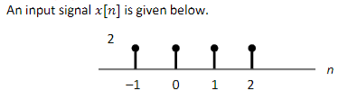 Solved An input signal x[n] is given below.If the input | Chegg.com