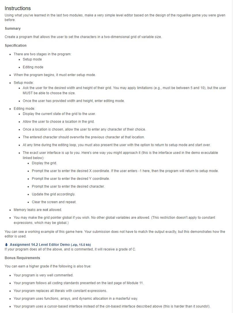 Solved Instructions Using what you've learned in the last | Chegg.com