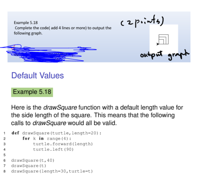 Solved Example 5.18 Complete the code( add 4 lines or more) | Chegg.com