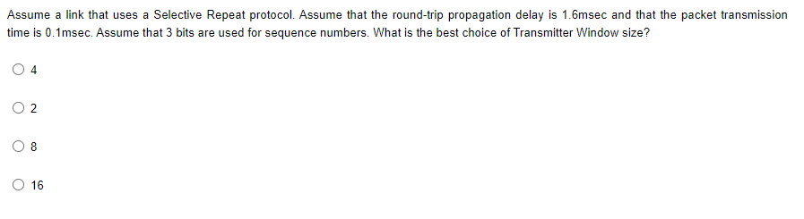 Solved Assume a link that uses a Selective Repeat protocol. | Chegg.com