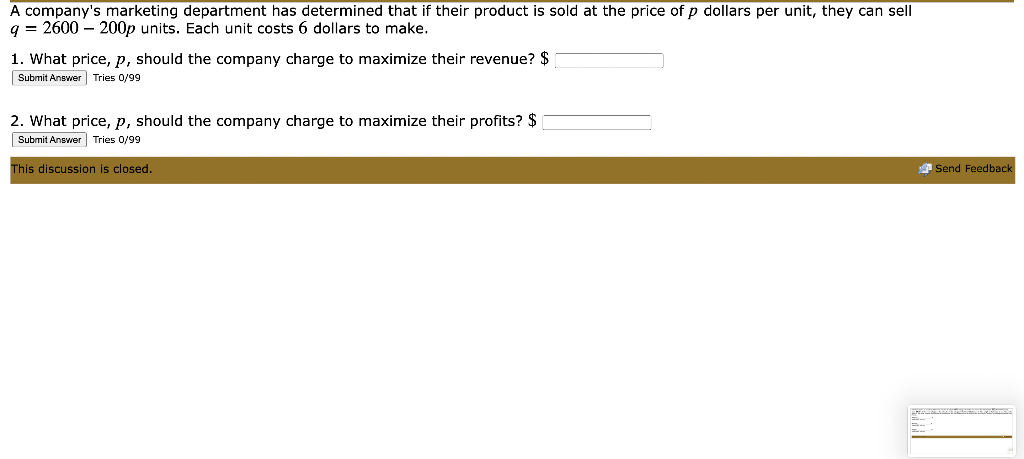 Solved A company's marketing department has determined that | Chegg.com