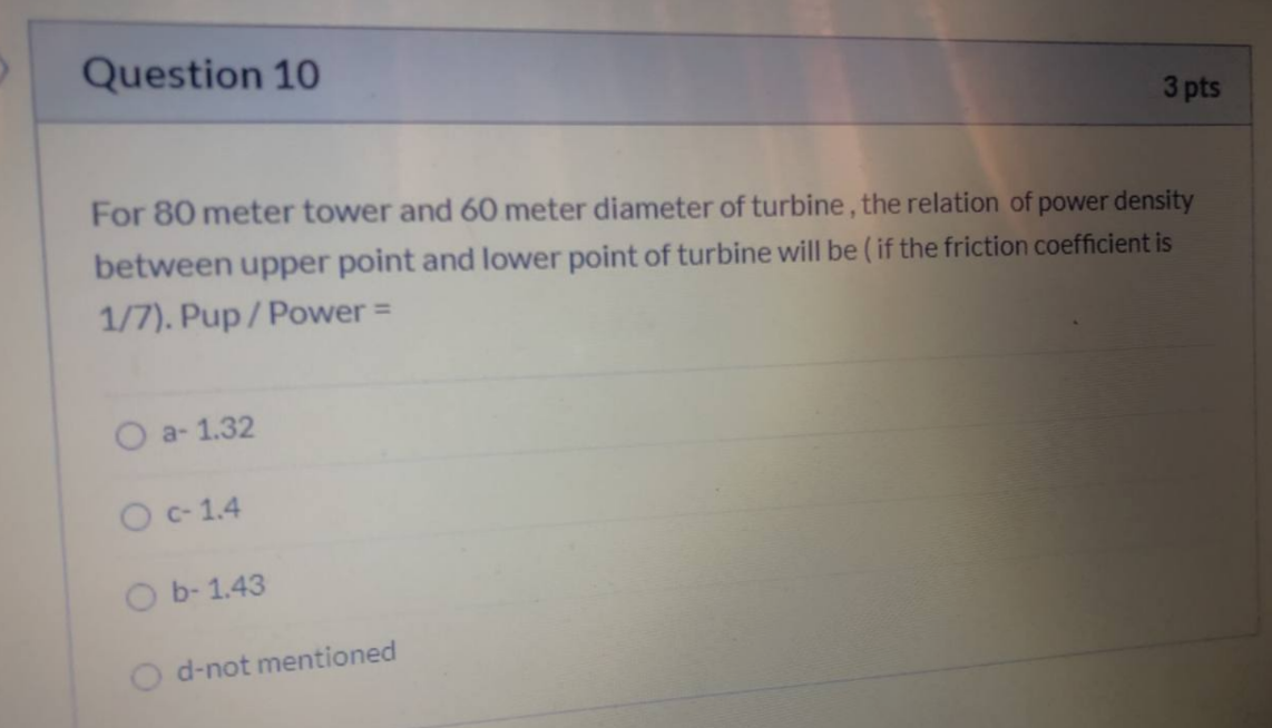 Solved Question 10 3 pts For 80 meter tower and 60 meter | Chegg.com
