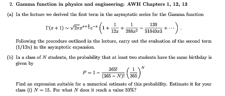 2 Gamma Function In Physics And Engineering Awh