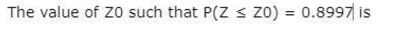 Solved The value of zo such that P(Z