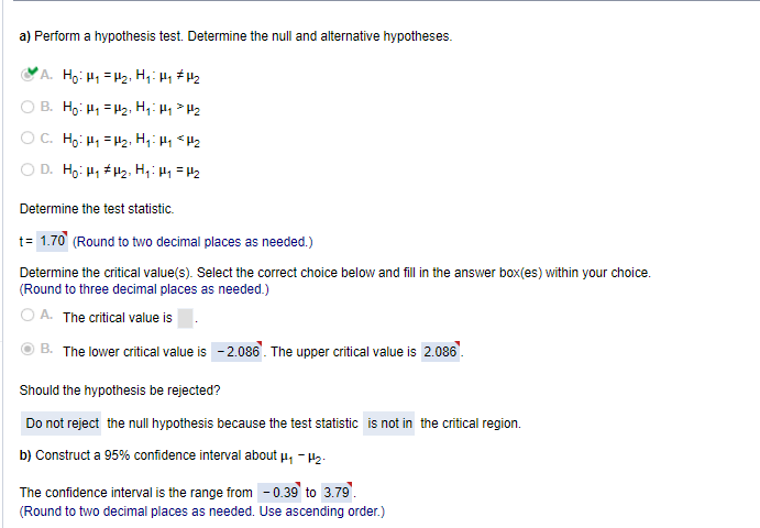Solved Assume that both populations are normally | Chegg.com