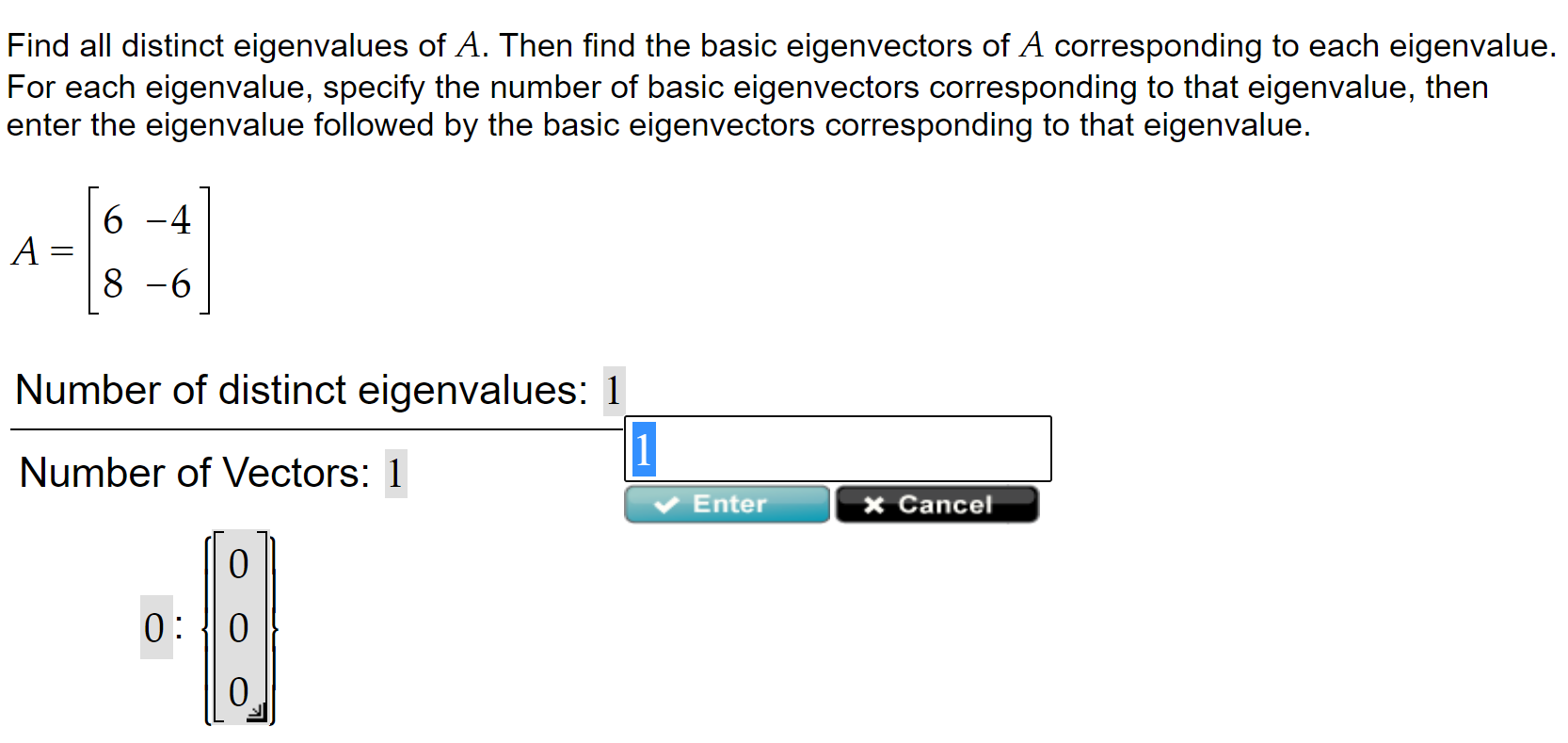 Solved Find all distinct eigenvalues of A. Then find the | Chegg.com