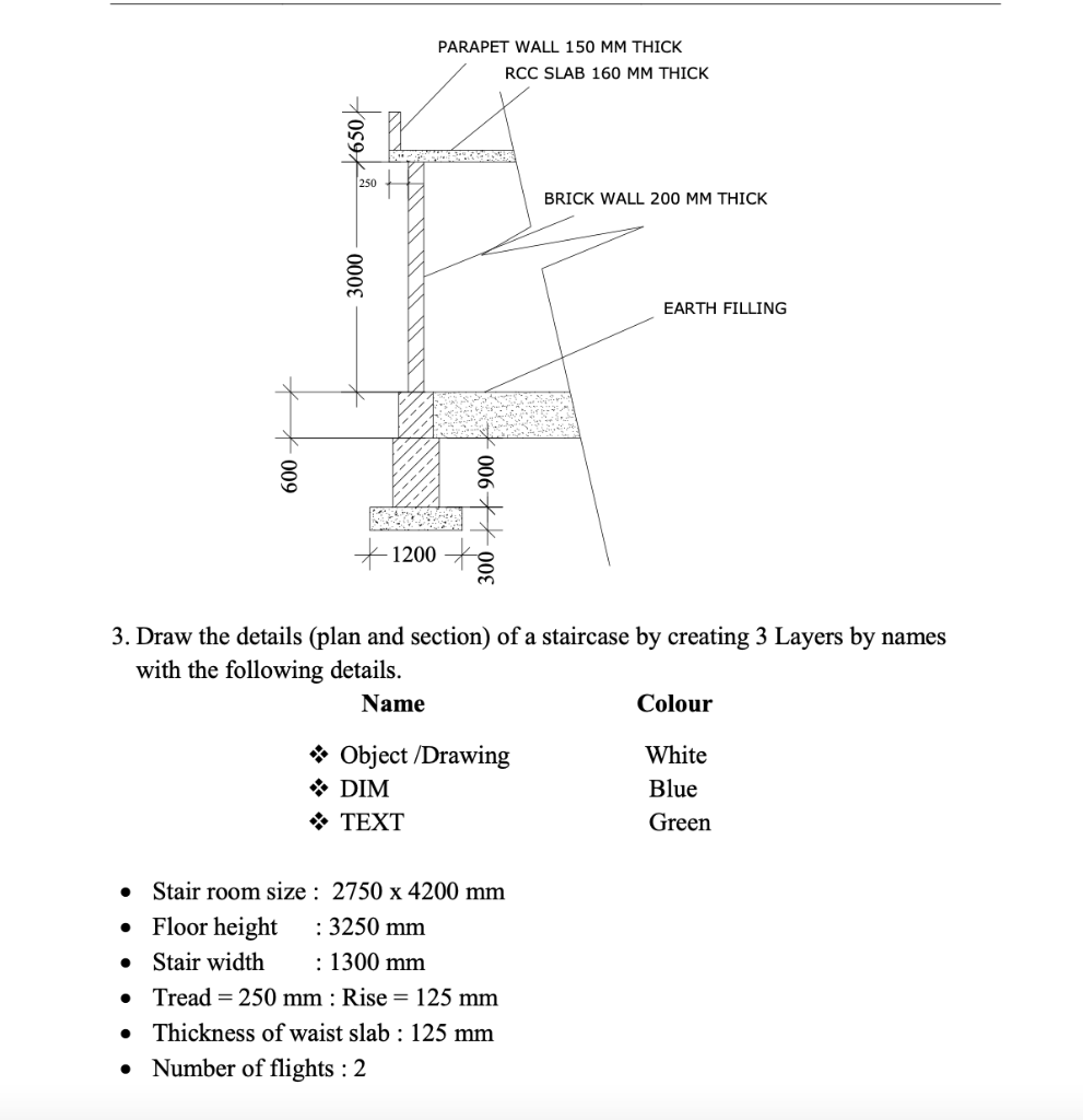 PARAPET WALL 150 MM THICK RCC SLAB 160 MM THICK | Chegg.com