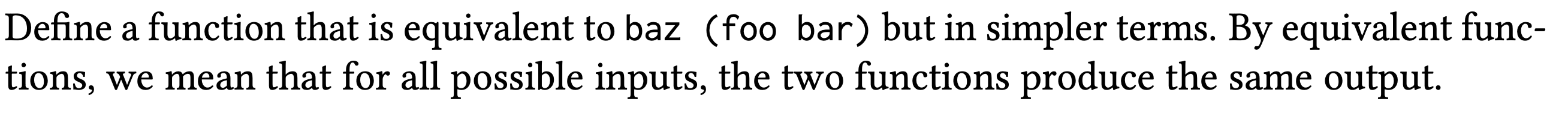Solved What is the type of baz (foo bar)? let baz(f: int → | Chegg.com